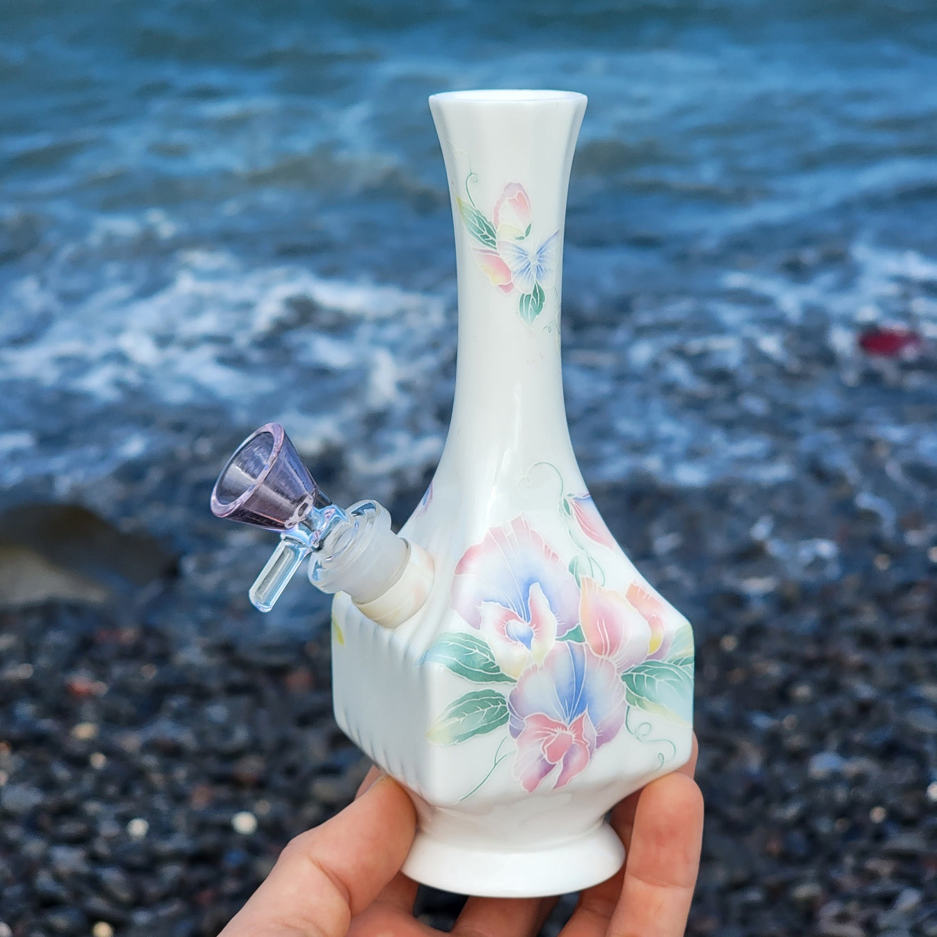 Vintage Ceramic Vase Bong “Orchid” – Bongs In Paradise